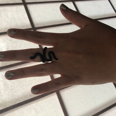 Cool Black OR Green OR Purple Snake Ring / Cool Adjustable Ring ...