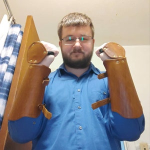 Elven Leaf Leather Pauldron Harness Elf Armor DK5107 - Etsy