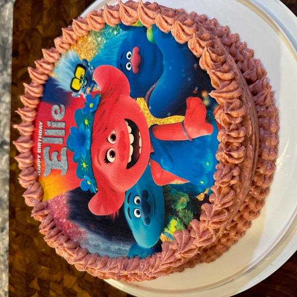 Trolls Edible Topper, Edible Cake Topper, Edible Image, Image Edible ...