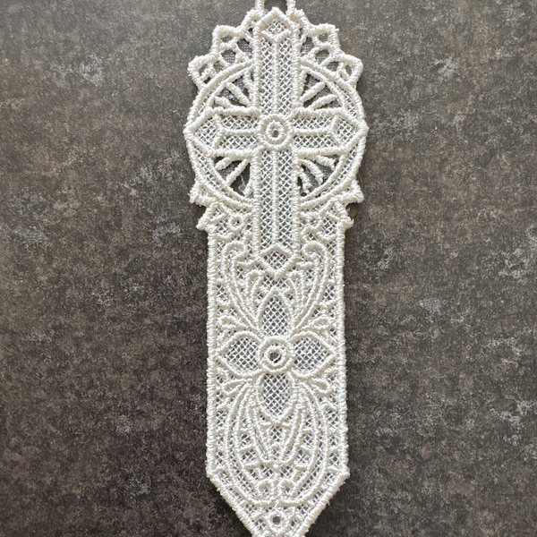 FSL Cross Bookmark - Machine Embroidery Design, Freestanding Lace ...