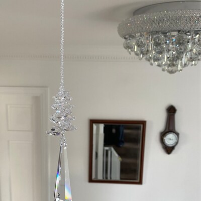 76mm 3.0 Long Swarovski Crystal Hexagonal Prism With a Cascade of ...