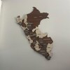 Wooden Peru Map Wall Art With Pins Lima Travel Souvenir 3D Home Office ...