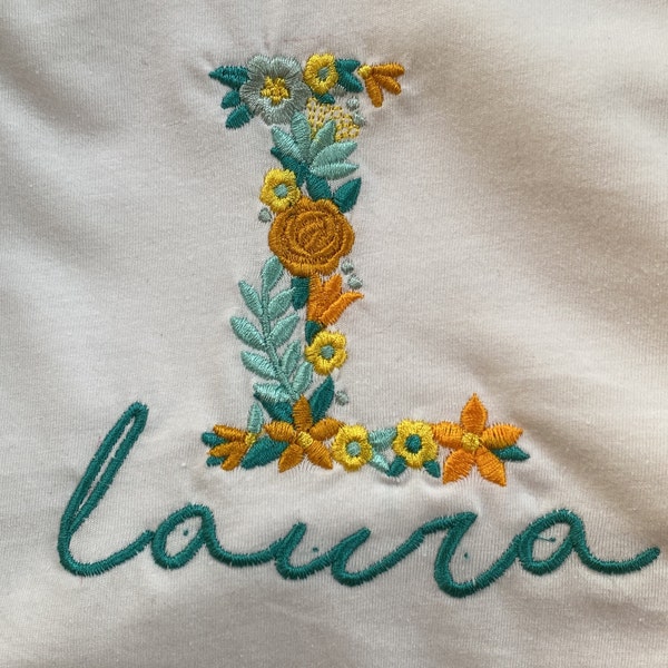 UPDATED! Floral Whole Entire Alphabet Garden Flag Monogram Liberty ...