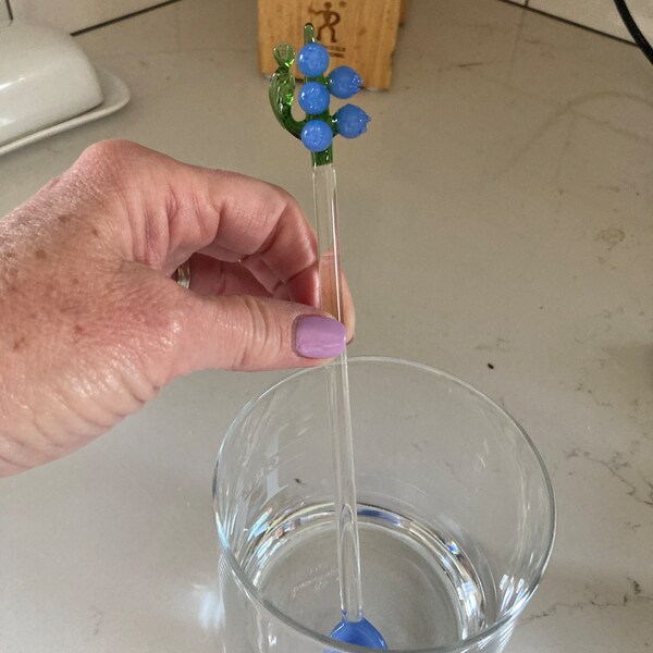 Blue Transparent Conch Shell Art Glass Sculptures Home Decor Ocean ...