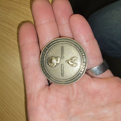 Stoic Challenge Coin: the Cardinal Virtues, Memento Mori and Amor Fati ...