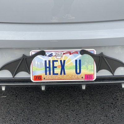 License Plate Bat Wings universal Fit - Etsy