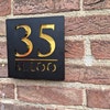 K Smart Sign Modern House Signs Plaque Door Number Street - Etsy UK