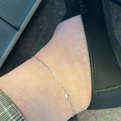 Classic Box Chain Anklet, Sterling Silver Jewellery, Simple Anklet ...