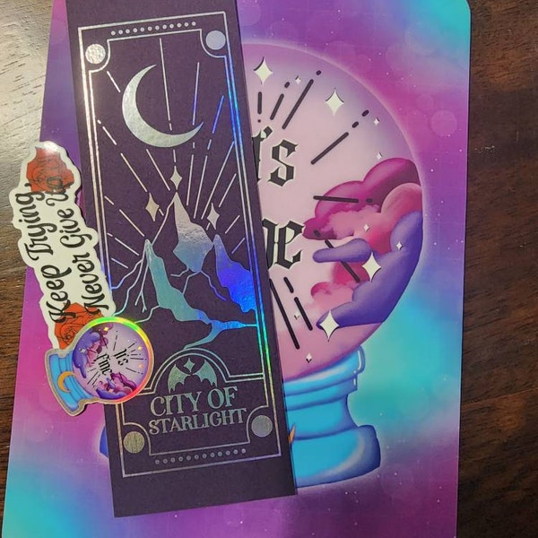 ACOTAR Night Court Holographic Foil Bookmark | ACOMAF Bookmark ...