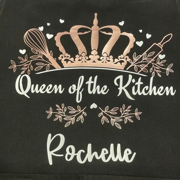 Queen of the Kitchen SVG for Mom's Kitchen Apron or Cooking Chef, Cut ...
