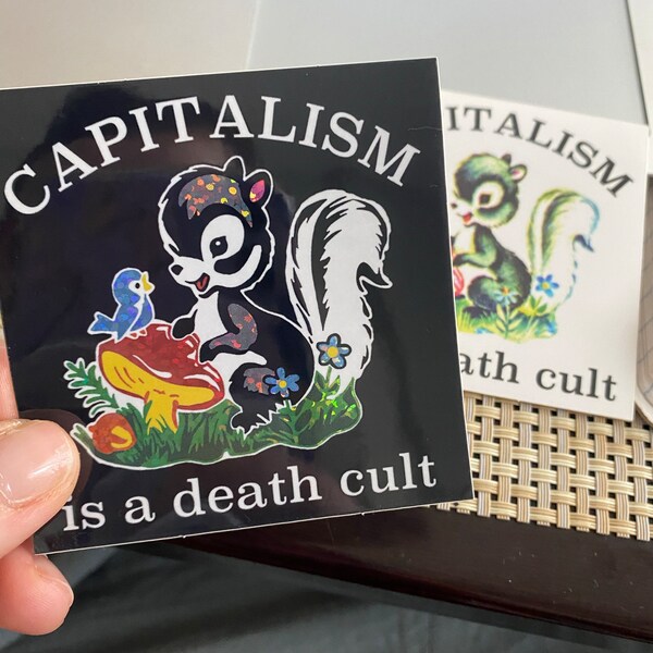 Capitalism is a Death Cult Sticker - Socialist Sticker - Socialism ...