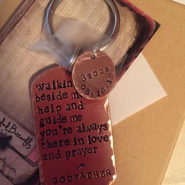 Godfather Gift-godparent Gift-godfather Keychain-religious Gift ...