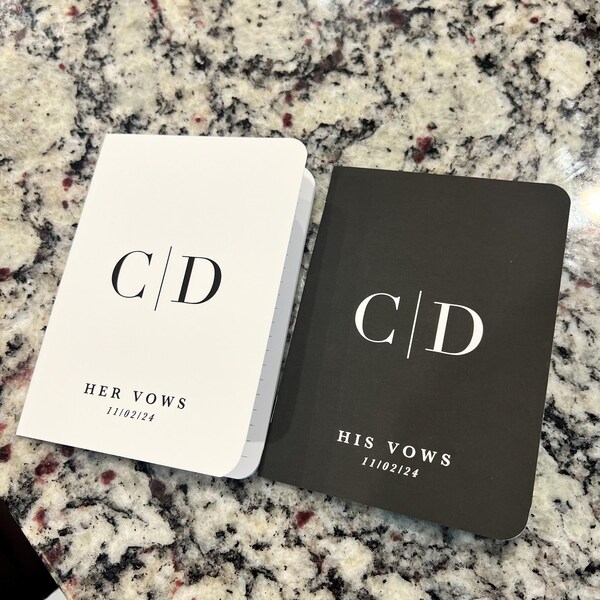 Custom Wedding Vow Books. Custom Modern Vow Books Set of 2. Vow Books ...