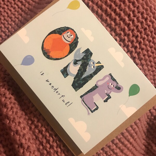 One is Wonderful 1st Birthday Age Greetings Card / Children’s Birthday ...