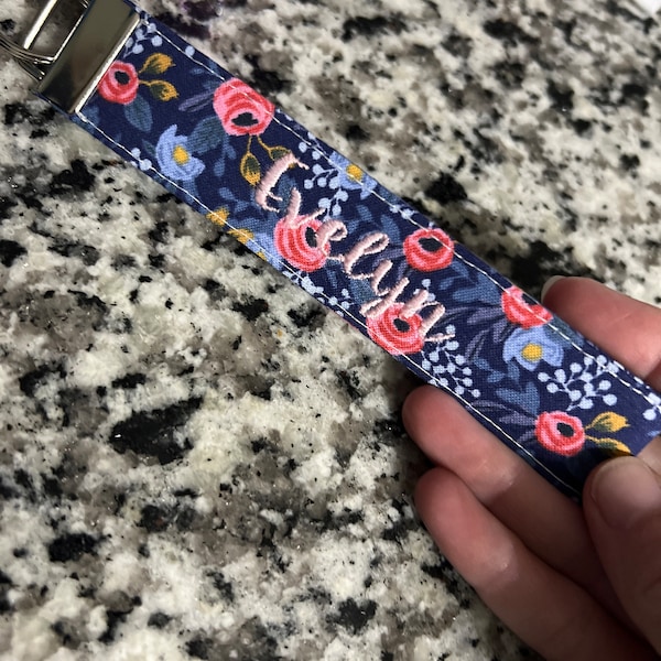 Embroidered Key Fob - Etsy