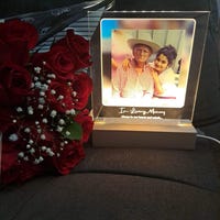 Acrylic Picture Frame With Light, Personalized Stand, Christmas Gifts ...