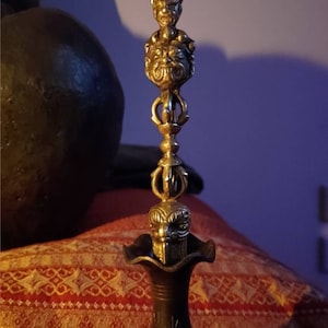 Beautiful Tone Buddhist Brass Bell Medium Tibetan Prayer Bell Home ...