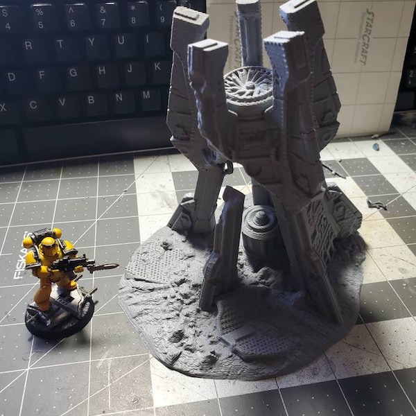 Crashed Space Landing Pod - STYLE A! 140mm TALL! Tabletop War Game ...