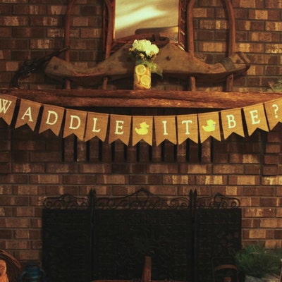 Waddle It Be Banner, Gender Reveal Party Shower Decor, Baby Shower ...
