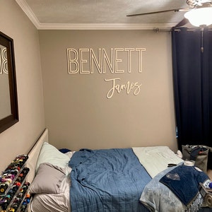 Stacked Custom Name Sign, Wood Name Sign, Nursery Sign, Nursery Letters ...