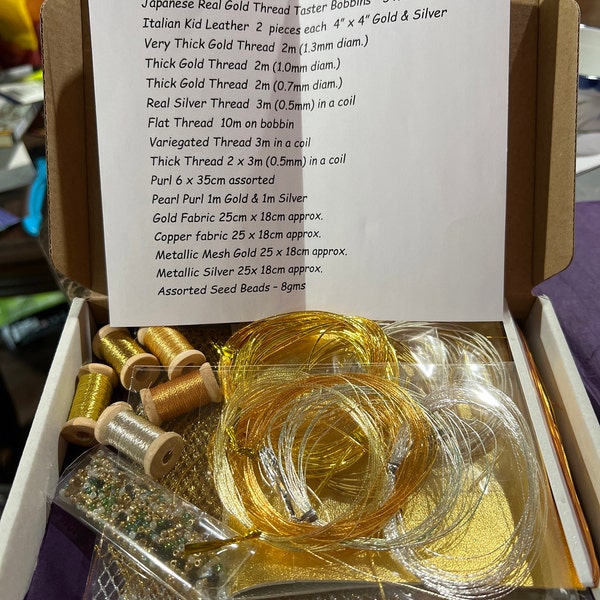 Japanese Gold Thread, 8 Shade Selection, 200 Metres, 8 X 25m. - Etsy UK