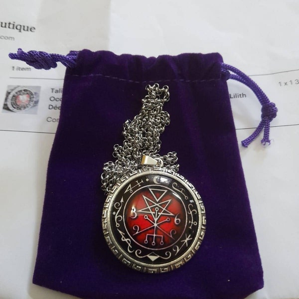 Sceau de Lilith/Talisman de Lilith/Collier Ésotérique/Déesse Lunaire ...