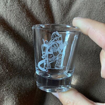 Personalized Fire Hydrant Etched Shot Glass . Fireman, Firefighter - Etsy