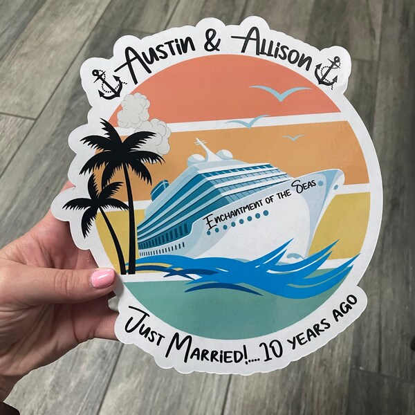 Personalized Cruise Door Magnet Cruise Destination Magnet Colorful ...