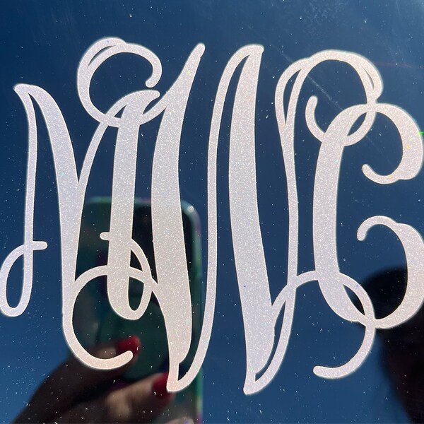 Monogram Car Decal, Car Decals for Women, Vinyl Decal, Monogram Sticker ...