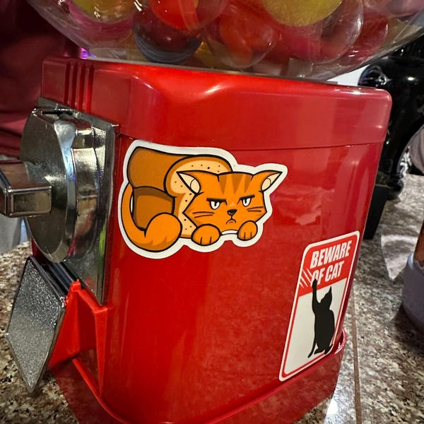 Angry Cat Loaf - Vinyl Sticker Decal - Etsy