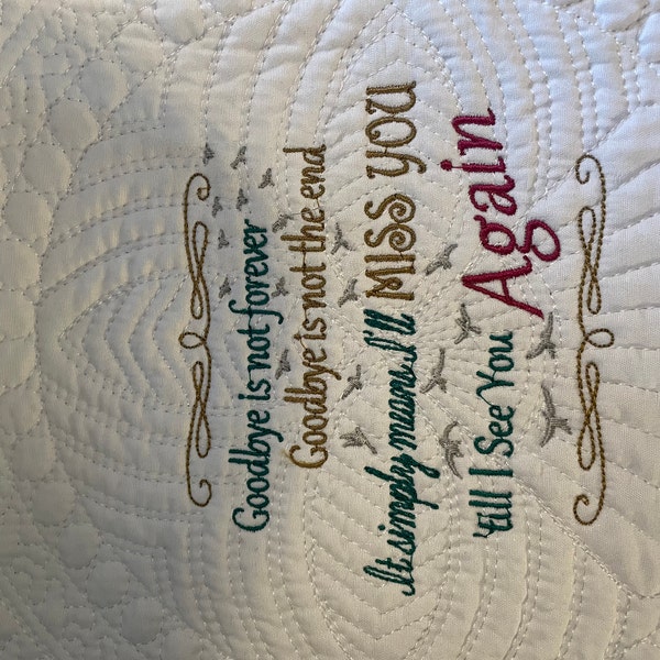 Sympathy Embroidery Design: Loss of Loved One, Memorial (digital ...