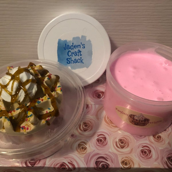 Funfetti Waffle DIY Slime Cake Scented Clay Sprinkles Asmr Stress ...