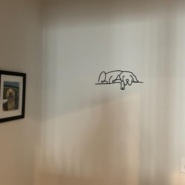 Minimalist Dog Metal Wall Art: Puppy Silhouette Decor - Etsy