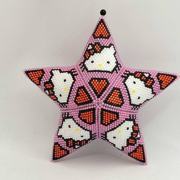 Princess 3D Peyote Star Pattern PDF Christmas Cartoon Characters Beaded ...