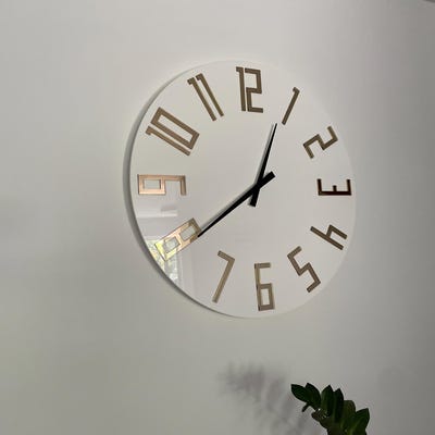 Large Wall Clock, Clock to Kitchen, Modern Clock Yellow, Gift, Wall ...