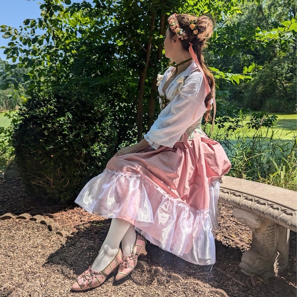 Hand Painted, 18th Century Shoe, Reenactment, Georgian, Historical ...