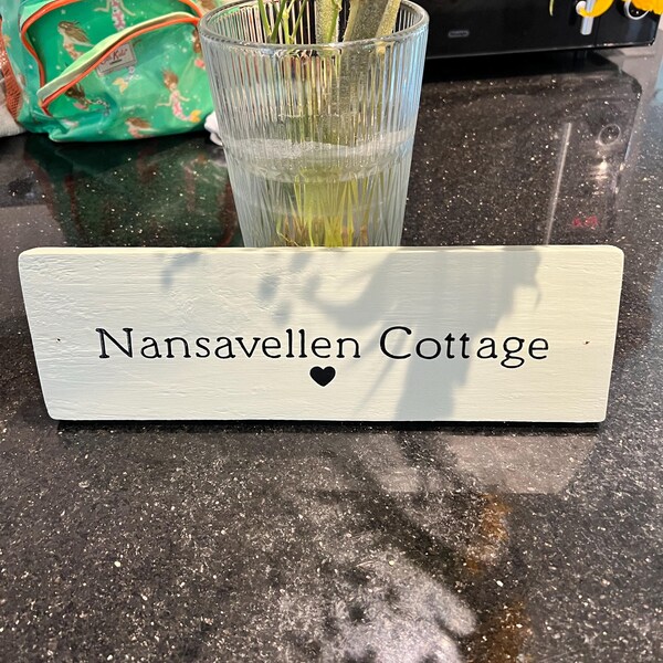 Personalised Painted Wooden Sign for House Garden Gate Outdoor Door ...