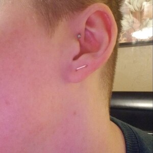 Double Staple Studs, Double Piercing Earrings, Staple Earrings, Double ...