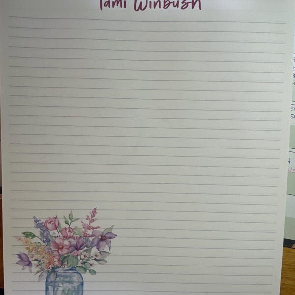 Fall Notepad Simple Fall Letter Writing Paper Gift for Mom Thank You ...