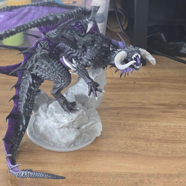 Black Dragon Miniature - Rescale Miniatures - Dnd Miniatures - Role ...