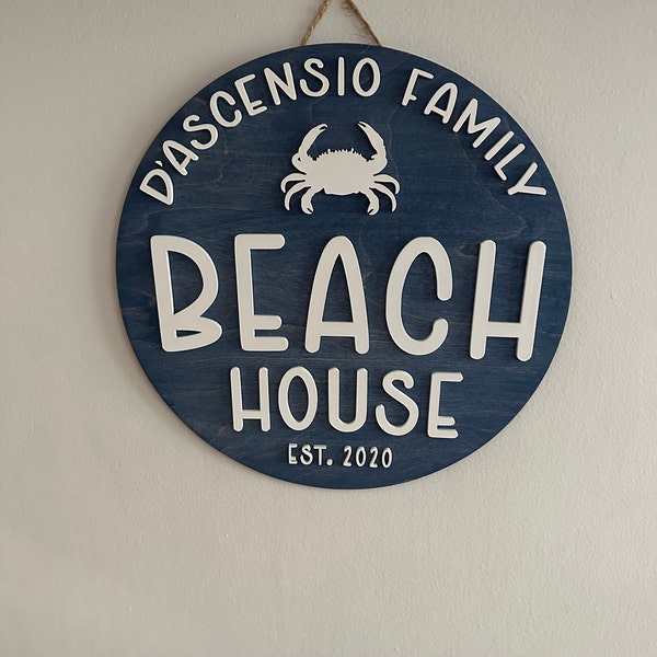 Personalized Beach House Sign, Beach Sign, Beach House Decor, Lake ...