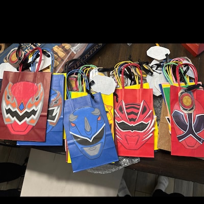 Power Rangers Favor Bags - Etsy