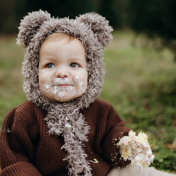 Little Mouse Mohair Bonnet and Short Pants - Handmade Newborn Mouse ...