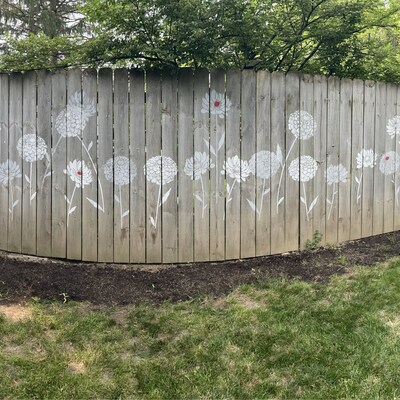 Blooming Flowers Stencil Kit Flower Stencils Stencil Your Fence With ...