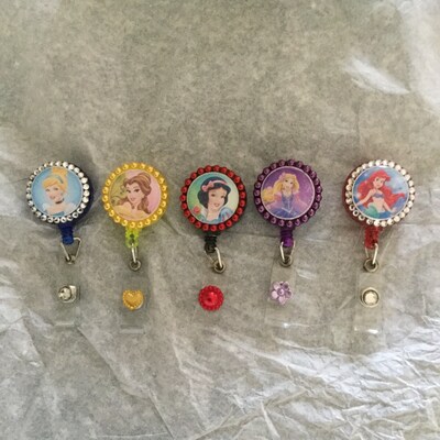 Disney Princess Inspired Badge ID Holder - Etsy