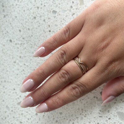 Minimal 14k Gold Filled Tarnish Resistant Ring, Gold Sparkle Twist ...
