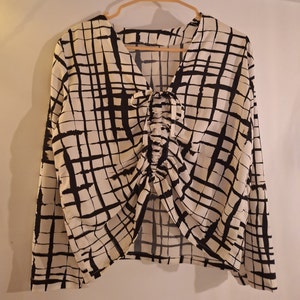 Drawstring Ruched Top Sewing Pattern PDF, Women's Blouse Sewing Pattern ...