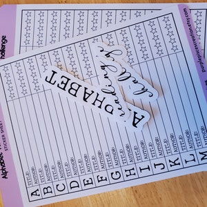 Alphabet Reading Challenge Sticker Set 2 Page Spread 4.4w X 5.6h Ea ...