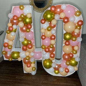 Number 4 All Sizes from 1ft to 5ft/mosaic Numbers From Balloons/pdf ...