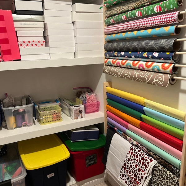 Wrapping Paper Storage // Gift Wrap Storage // Vinyl Roll Storage ...